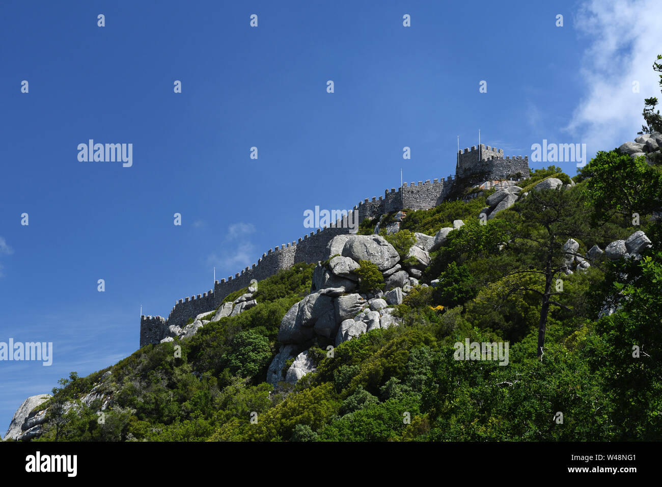 moorish castle;serra de sintra;sintra;portugal Stock Photo - Alamy