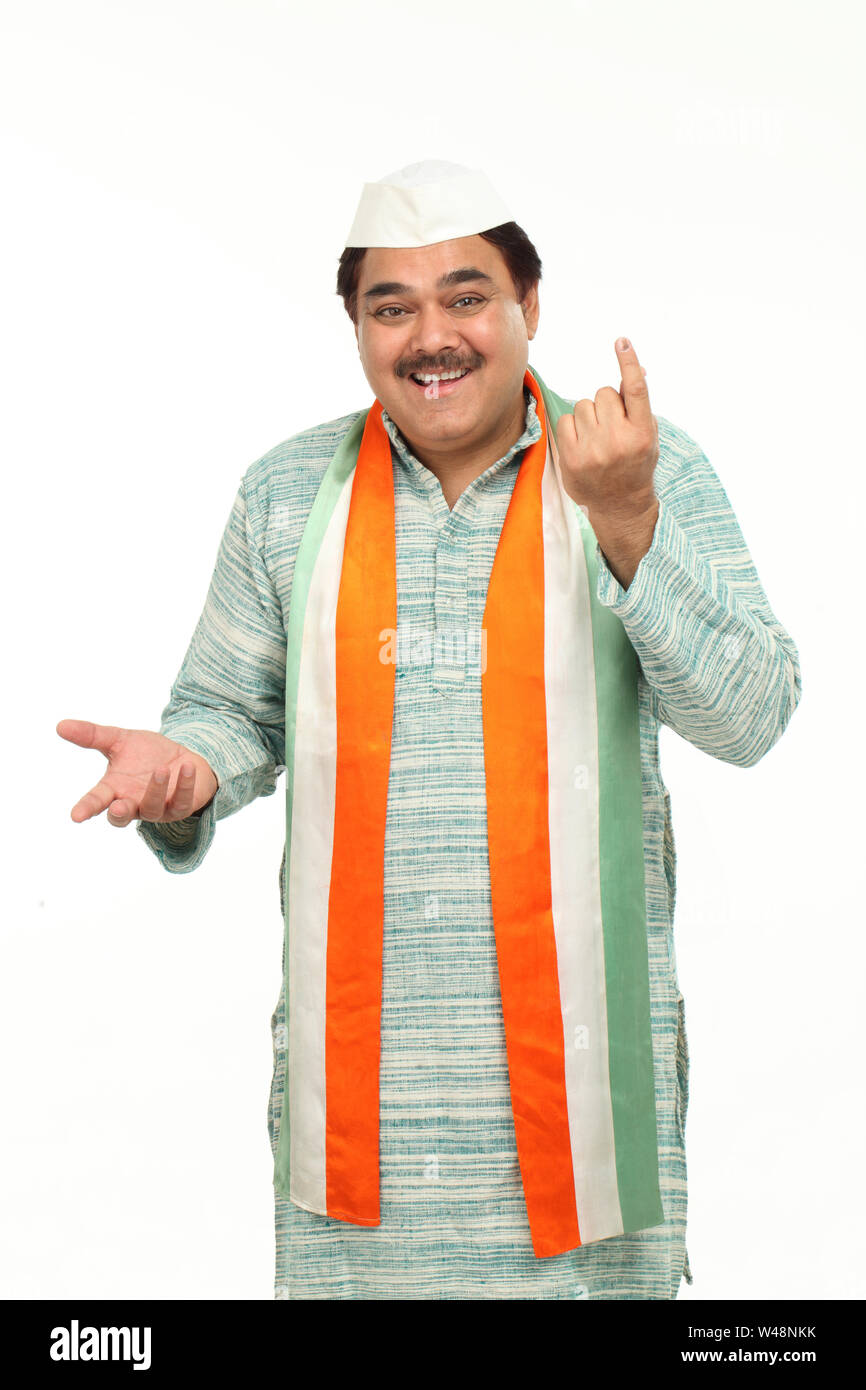 Politician showing voting sign Stock Photo - Alamy Politician showing voting sign Stock Photo - Alamy