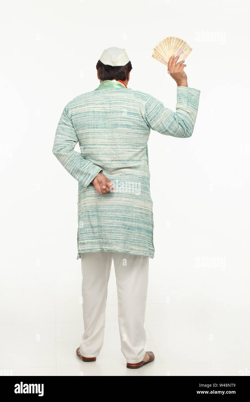 Indian politician back view hi-res stock photography and images - Alamy