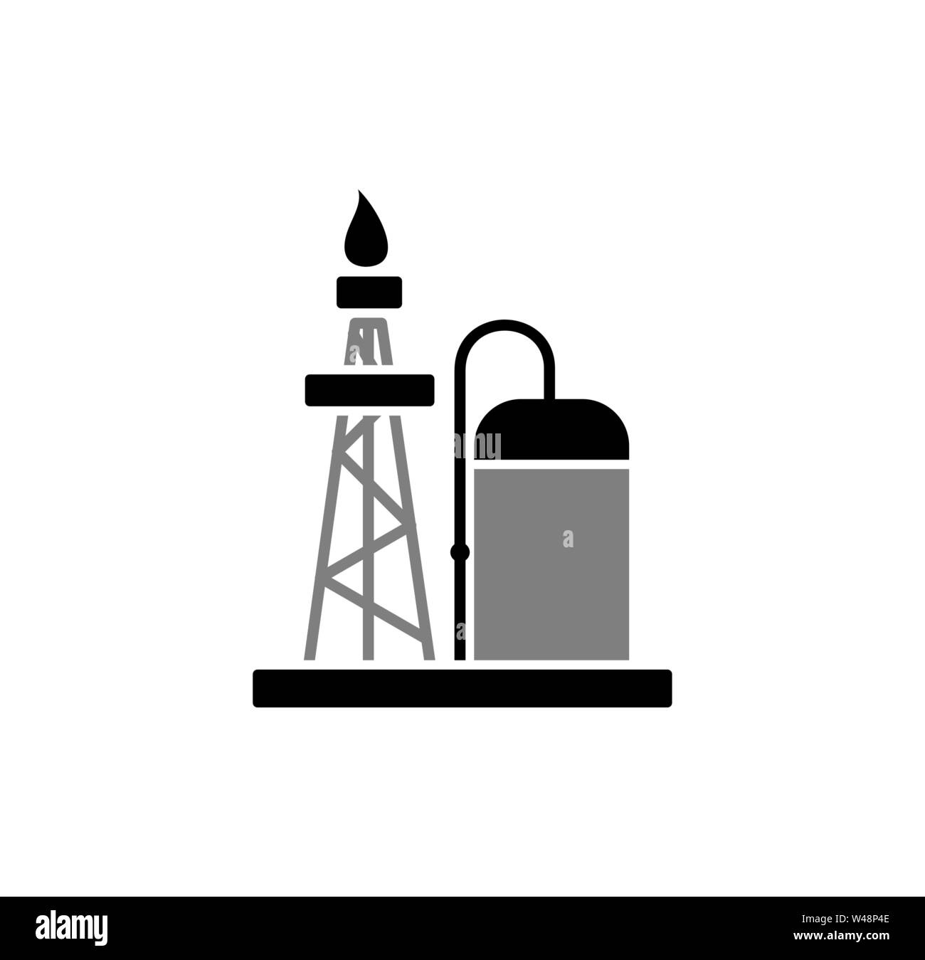 Oil rig related icon on background for graphic and web design. Simple ...