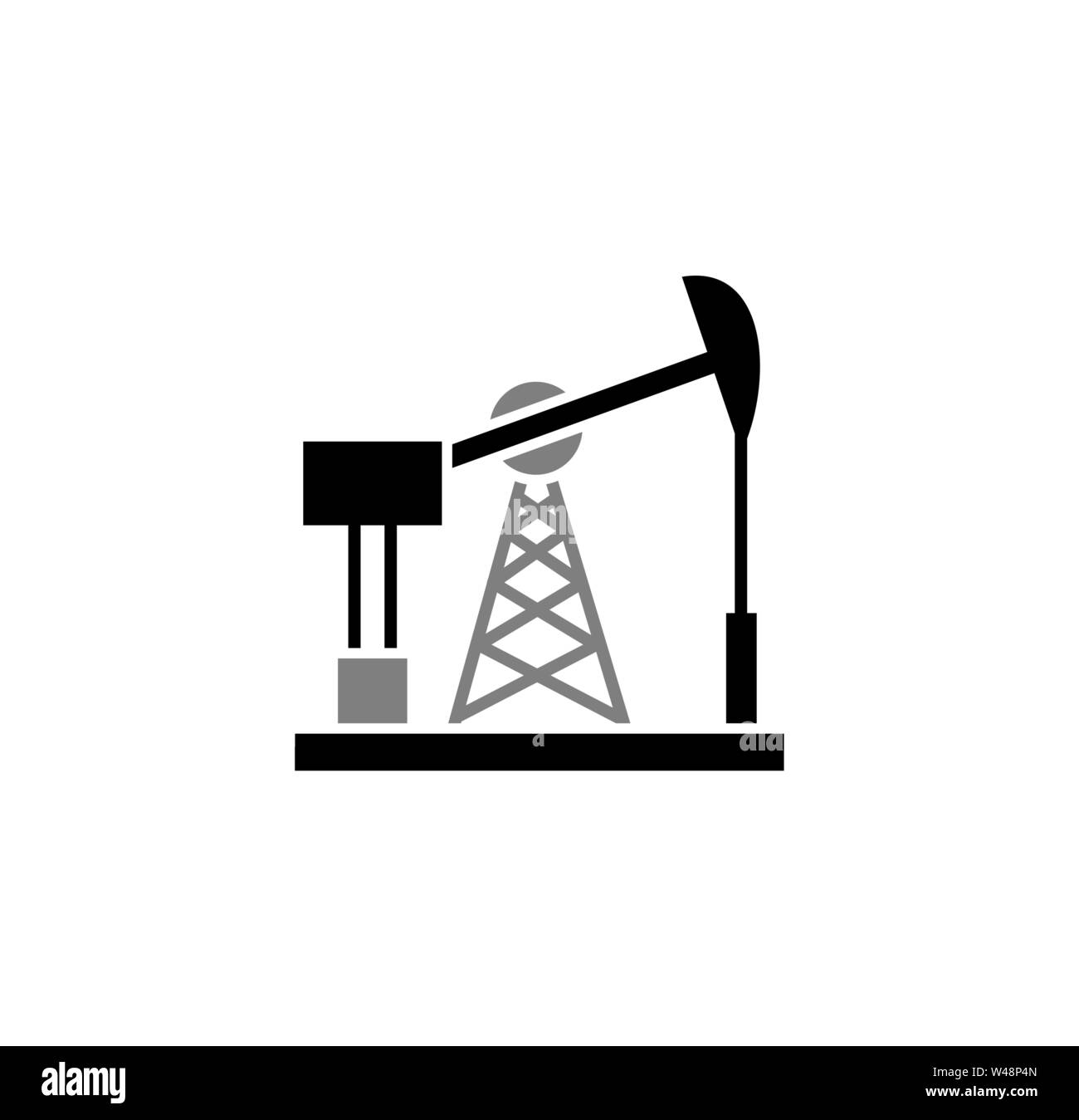 Oil rig related icon on background for graphic and web design. Simple ...