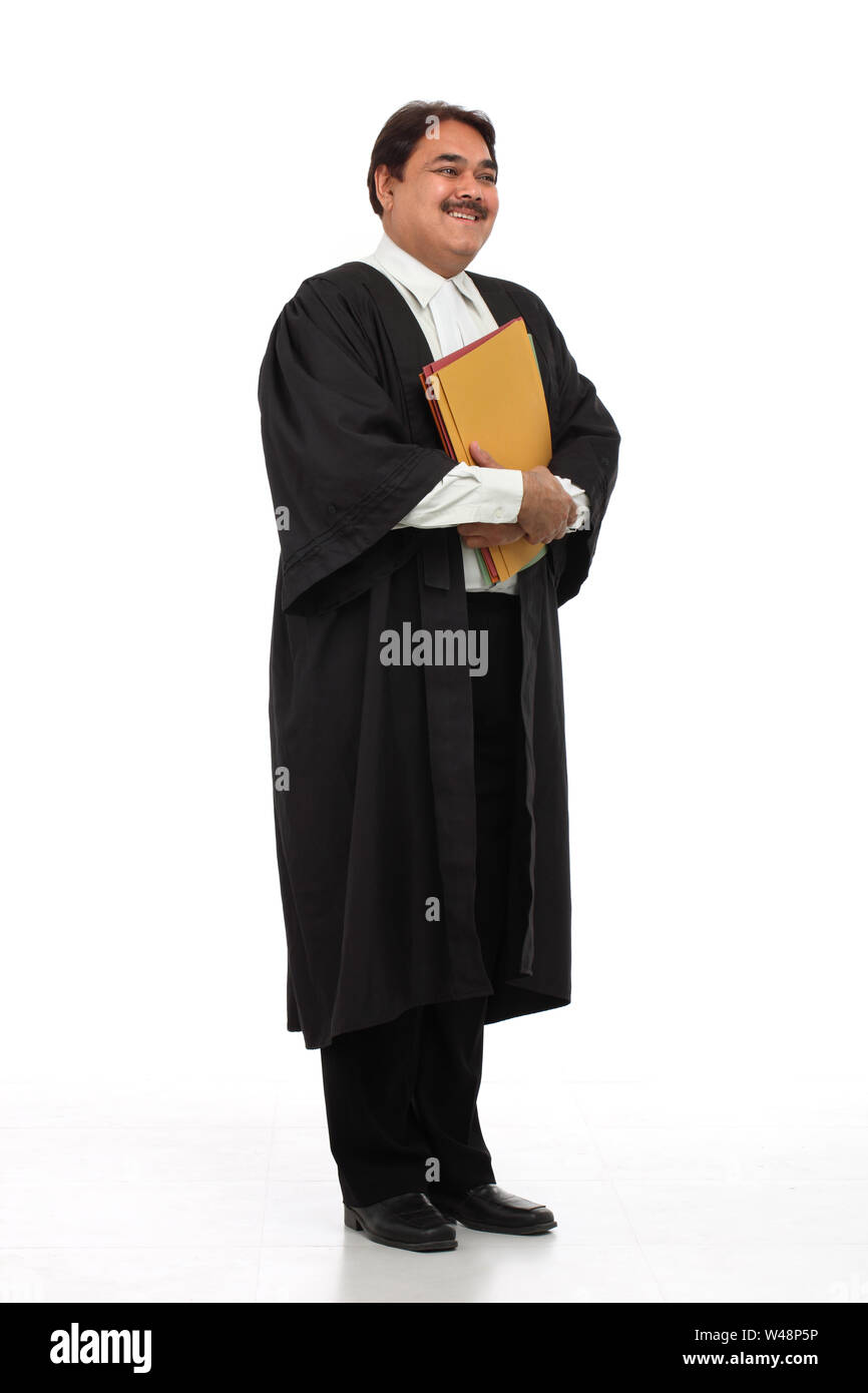 Smiling lawyers holding documents hi-res stock photography and images ...