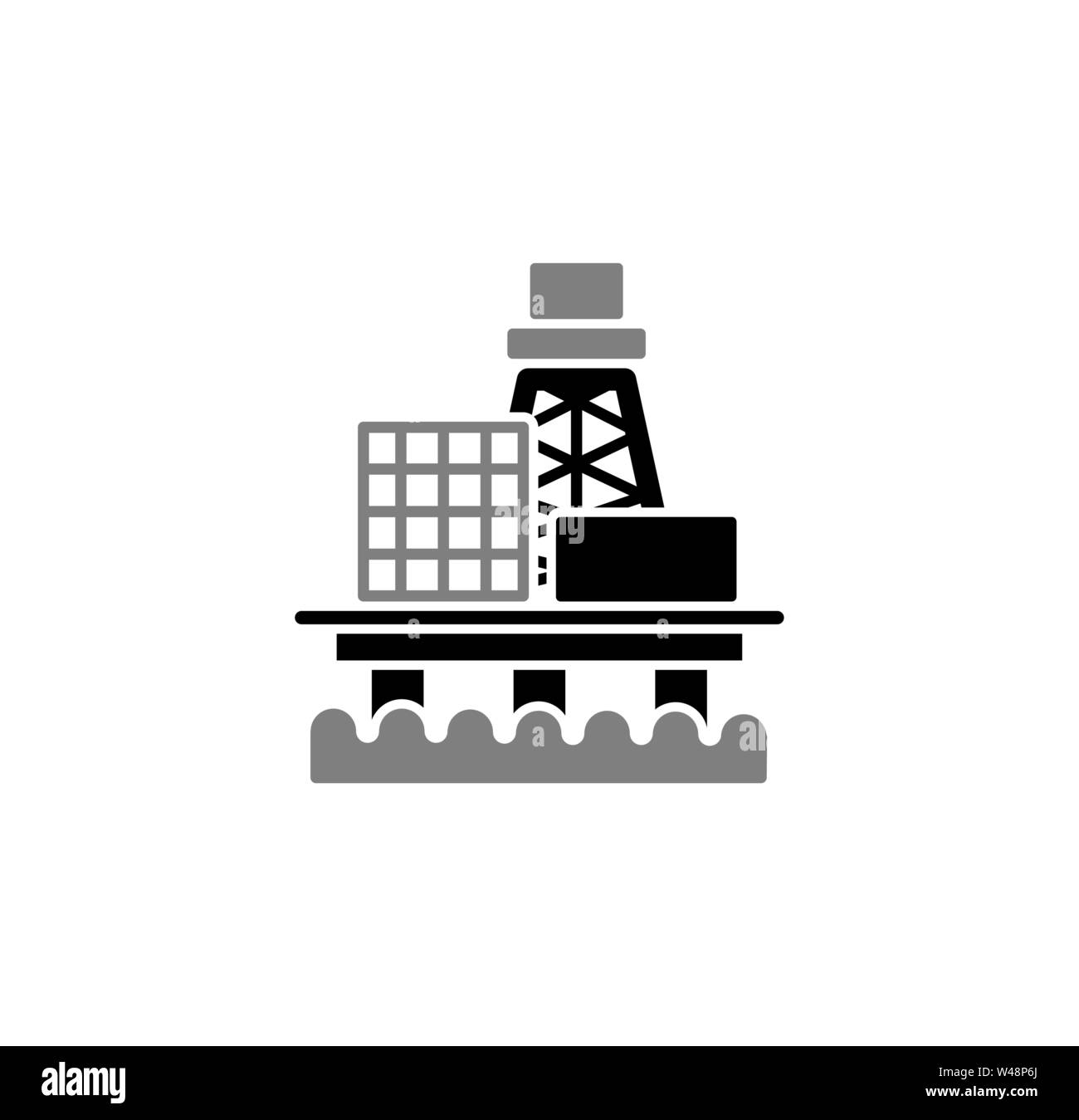 Oil rig related icon on background for graphic and web design. Simple ...