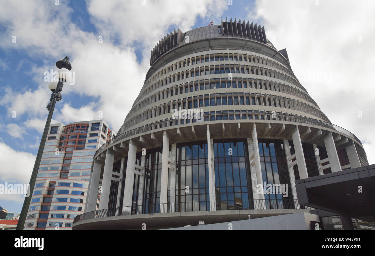the Beehive, wellington, new zealand Stock Photo - Alamy