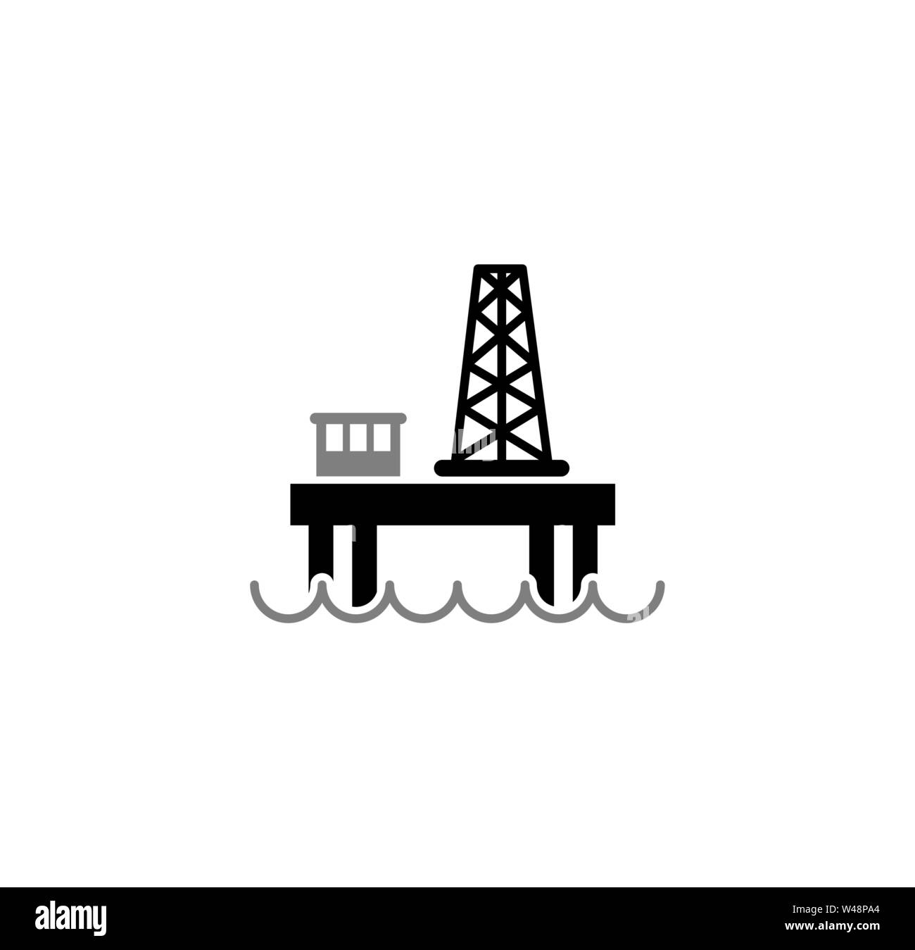 Oil rig related icon on background for graphic and web design. Simple ...