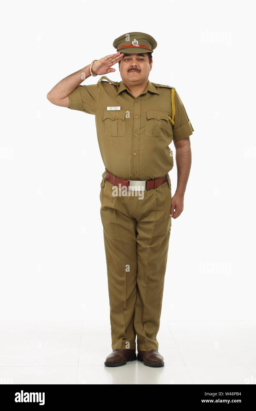Indian police man officer standing hi-res stock photography and images ...