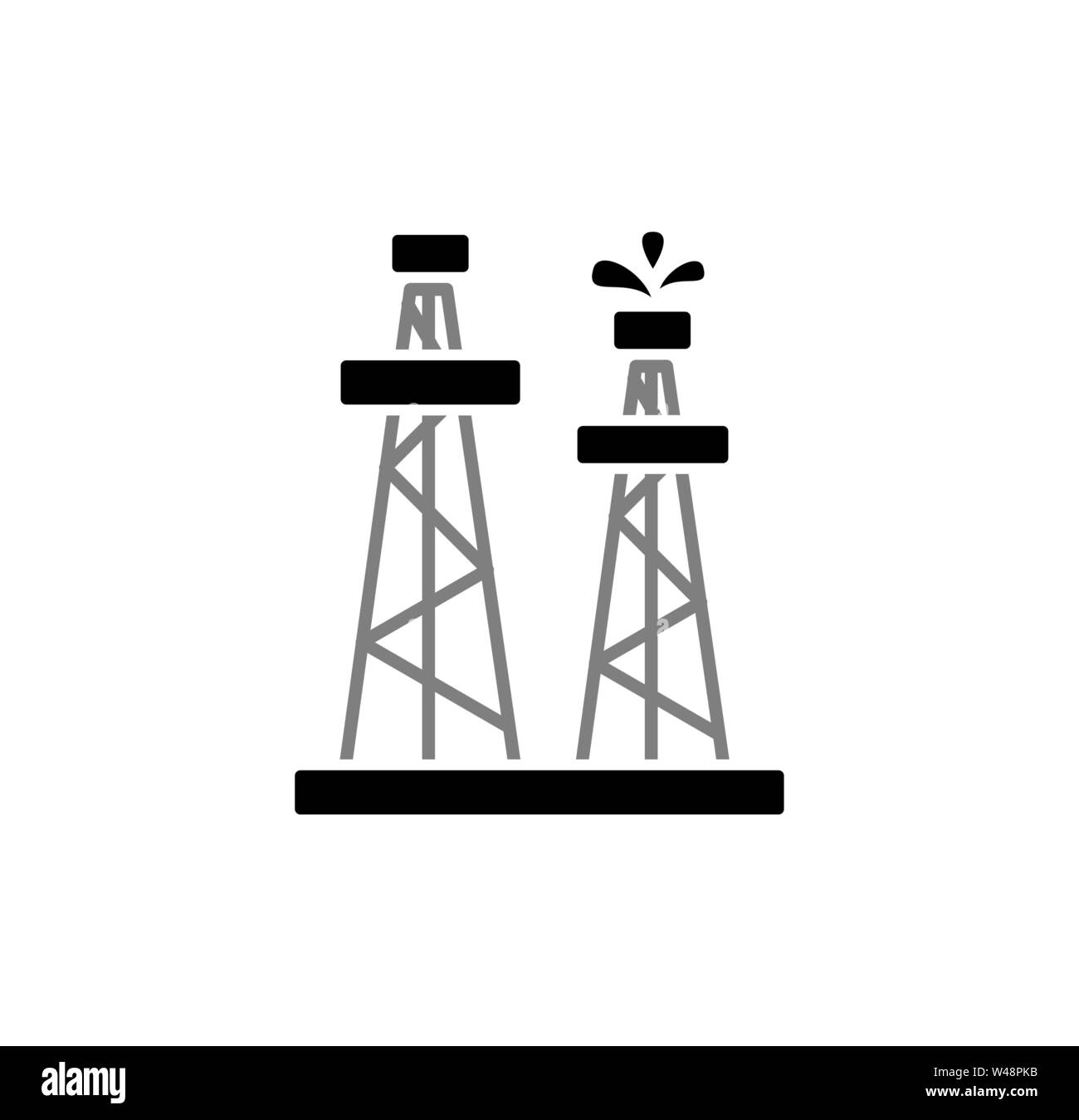 Oil rig related icon on background for graphic and web design. Simple ...