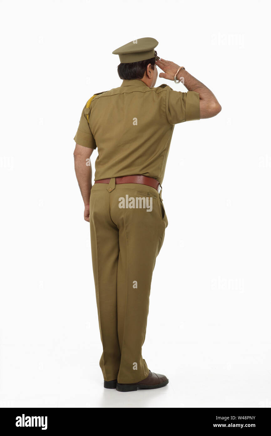Indian police man officer standing hi-res stock photography and images ...