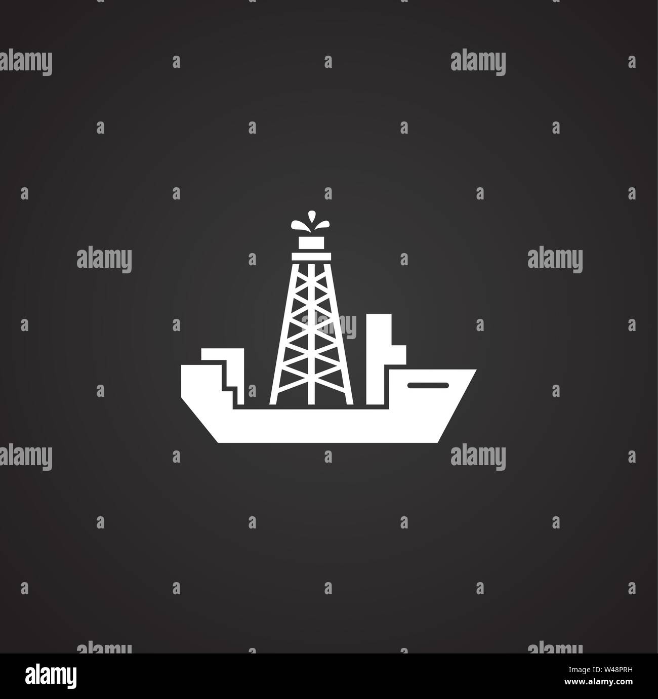 Oil rig related icon on background for graphic and web design. Simple ...