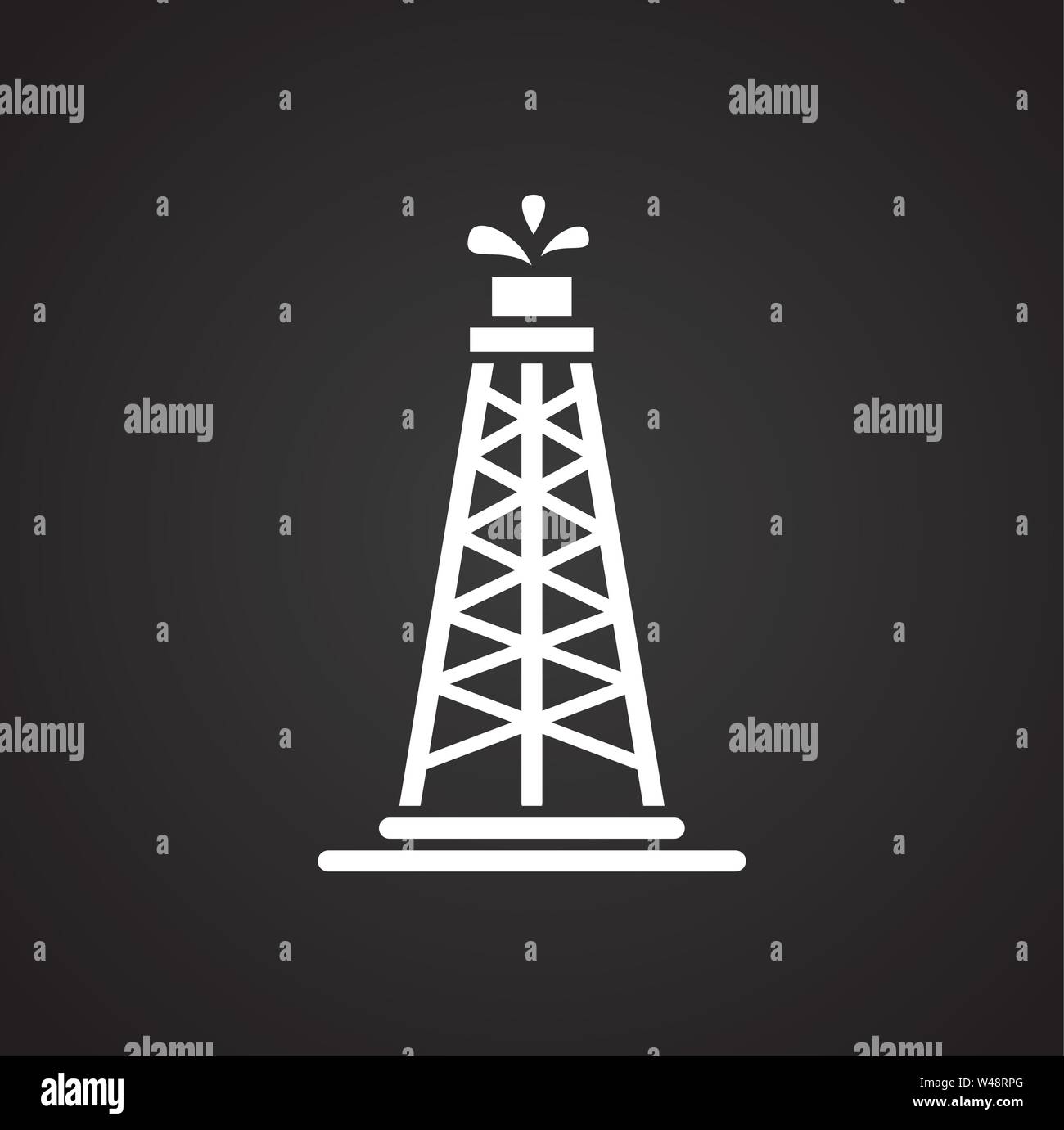 Oil rig related icon on background for graphic and web design. Simple ...