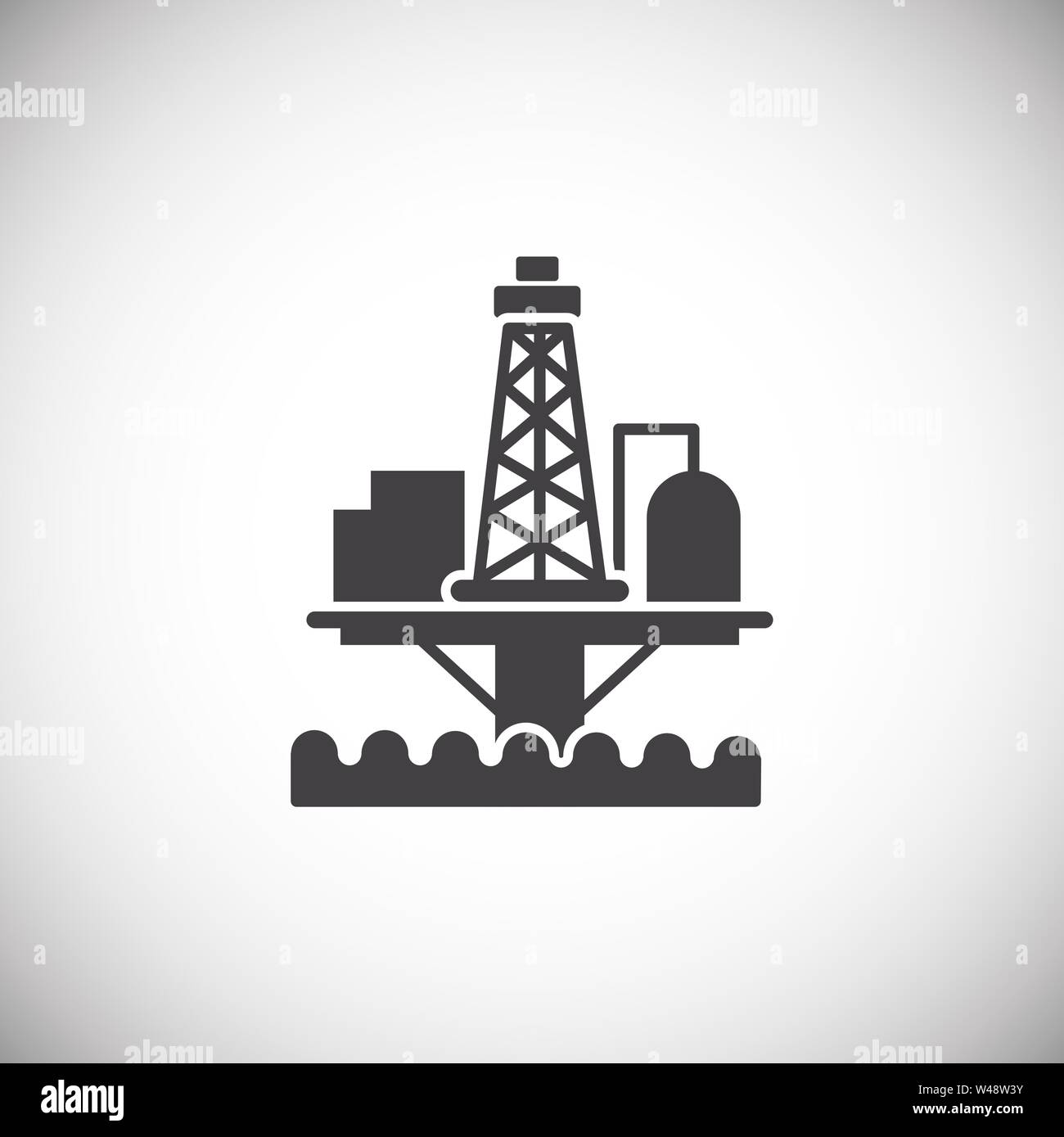 Oil rig related icon on background for graphic and web design. Simple ...