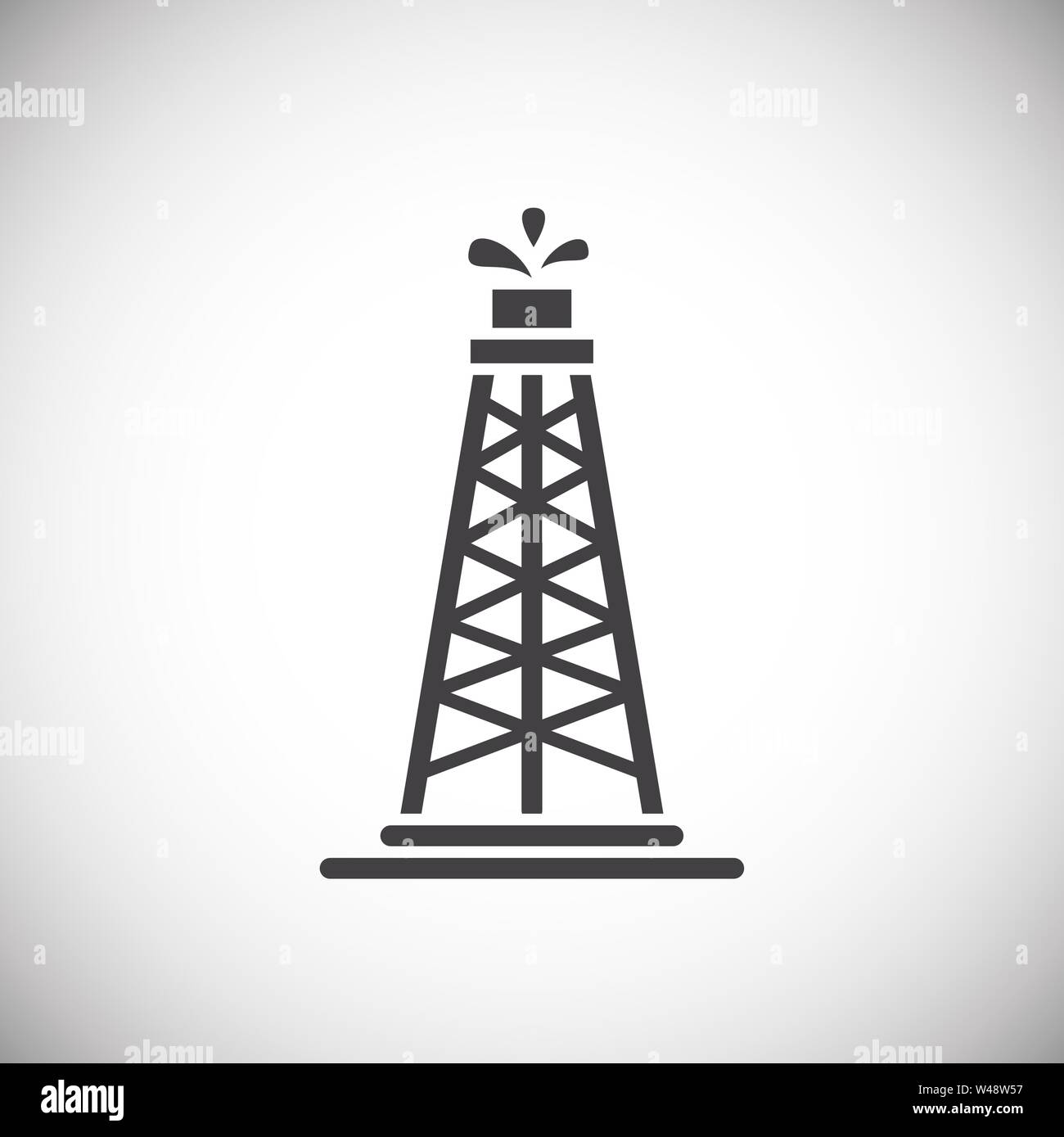 Oil rig related icon on background for graphic and web design. Simple ...