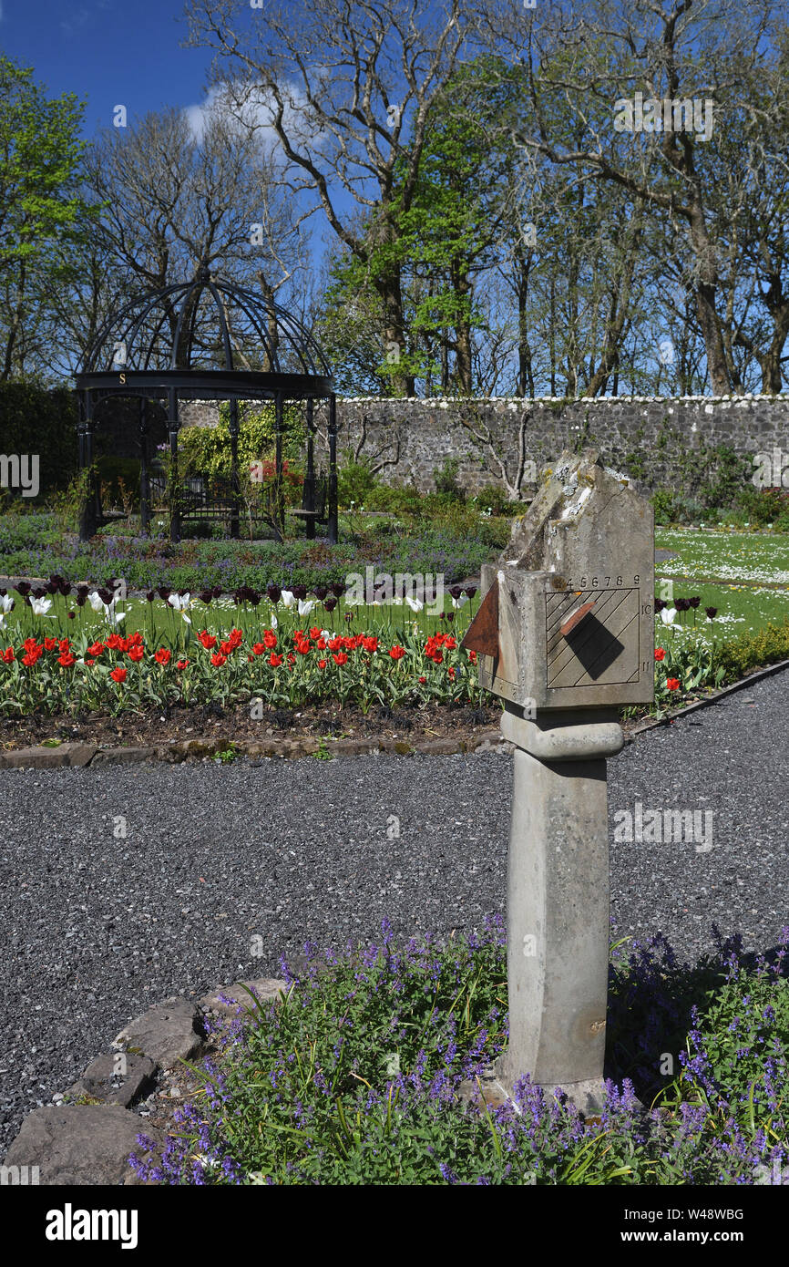 dunvegan castle;walled garden;sundial;isle of skye;scotland Stock Photo ...