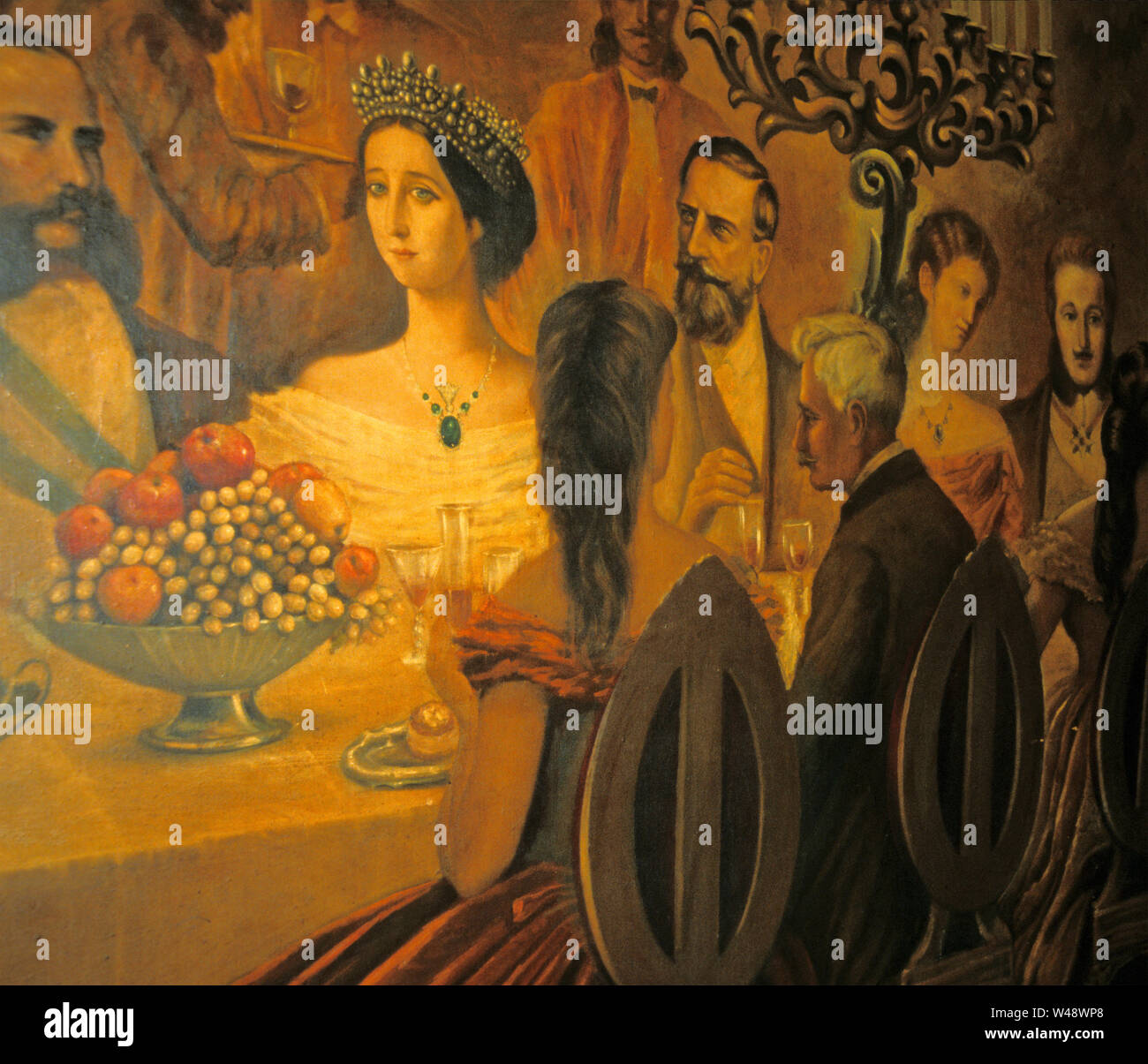 cairo, egypt - 2000.12.30: painting of the banquet on occasion of ...