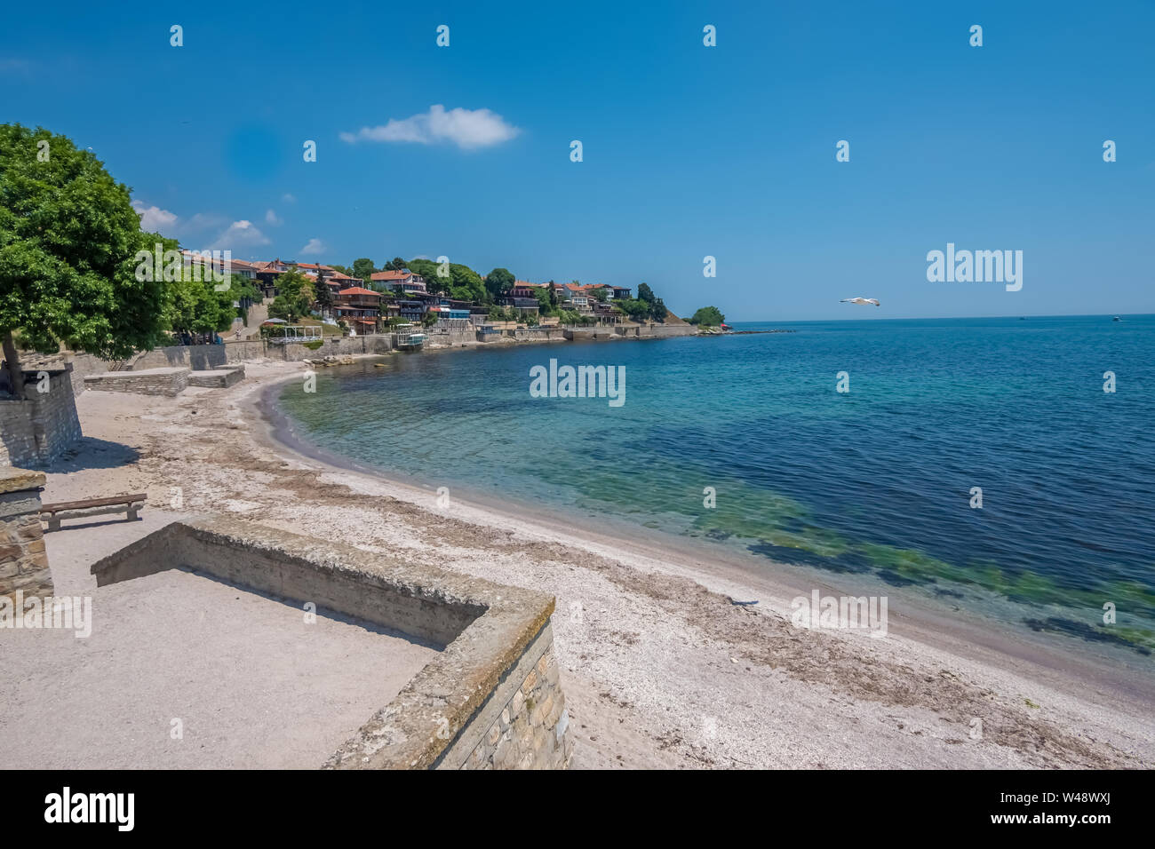 Beaches in the center of Nessebar (Nesebar), Burgas Province, on ...