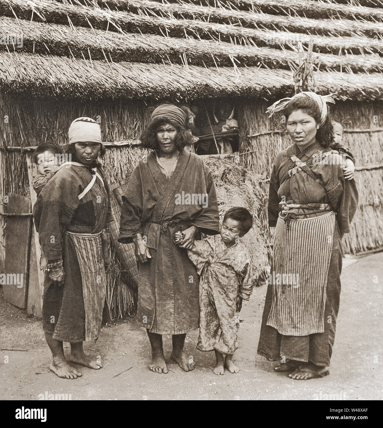 [ 1900s Japan - Ainu Women and Children ] — Ainu women and children ...