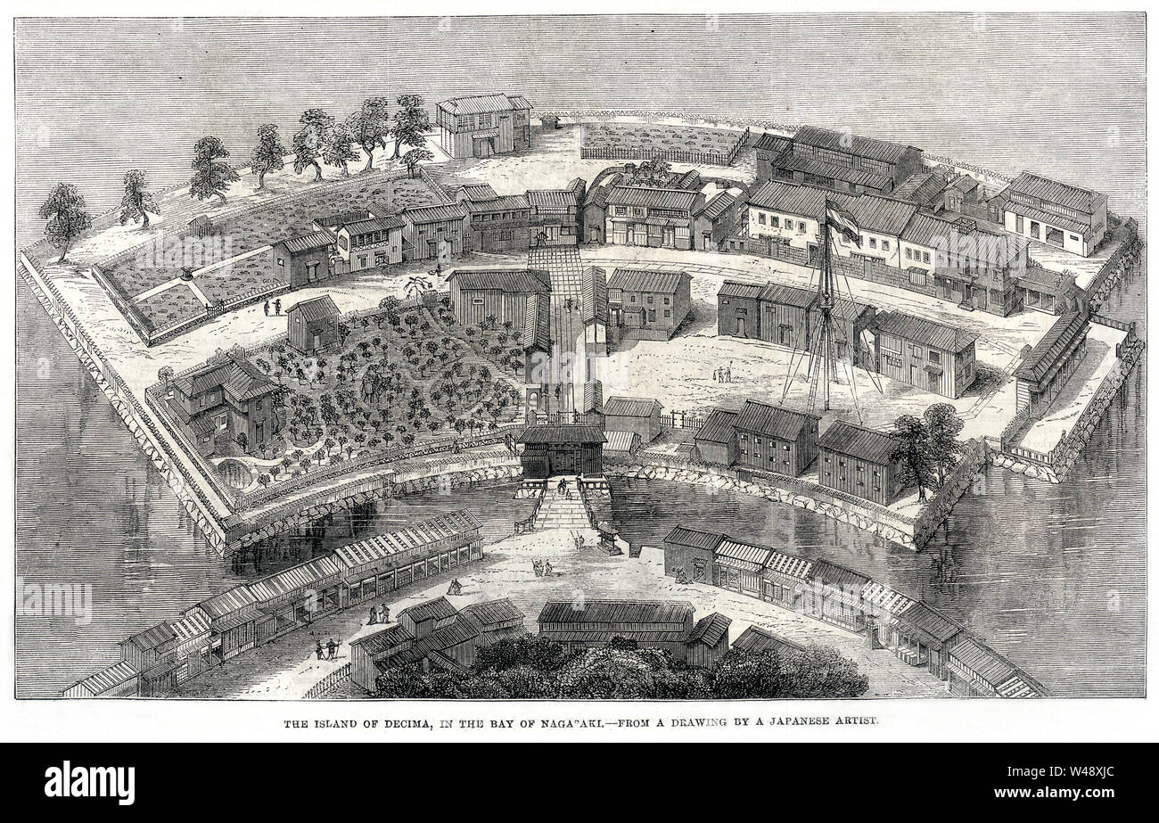 19th century japanese port Cut Out Stock Images & Pictures - Alamy