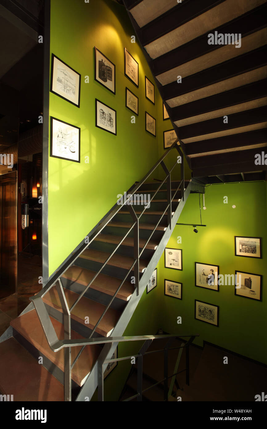 Staircase in a restaurant Stock Photo - Alamy