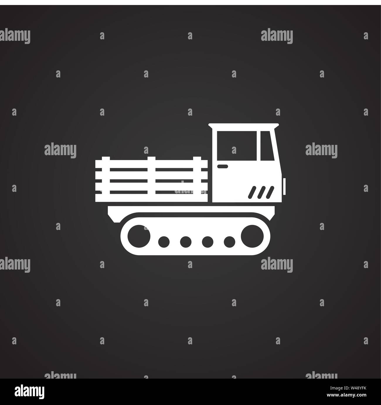 Heavy vehicle related icon on background for graphic and web design ...