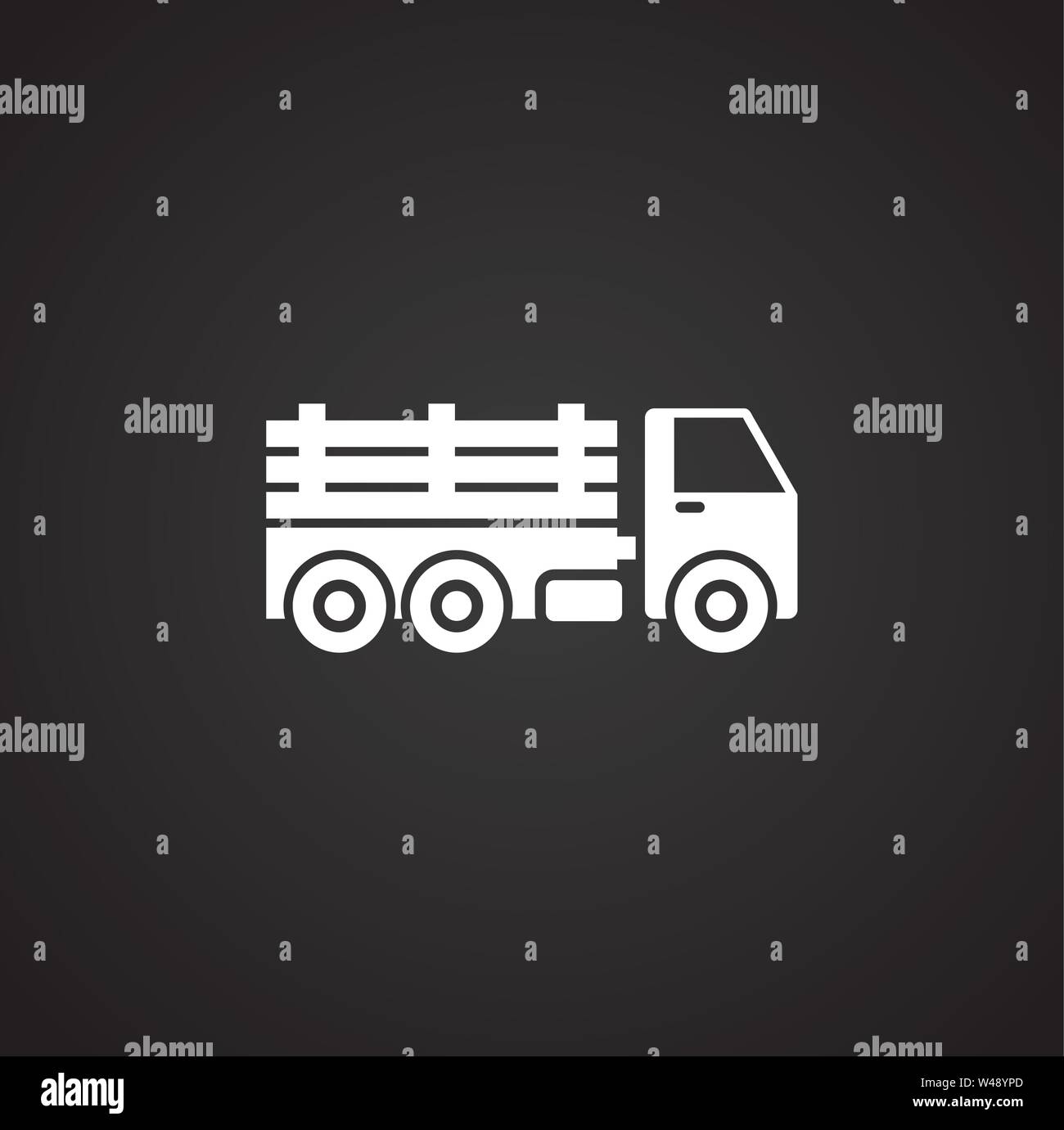 Heavy vehicle related icon on background for graphic and web design ...
