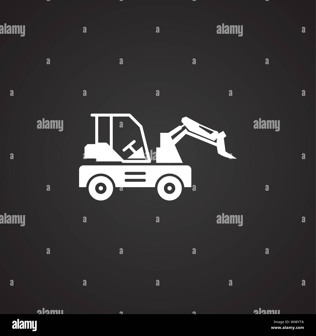 Heavy vehicle related icon on background for graphic and web design ...