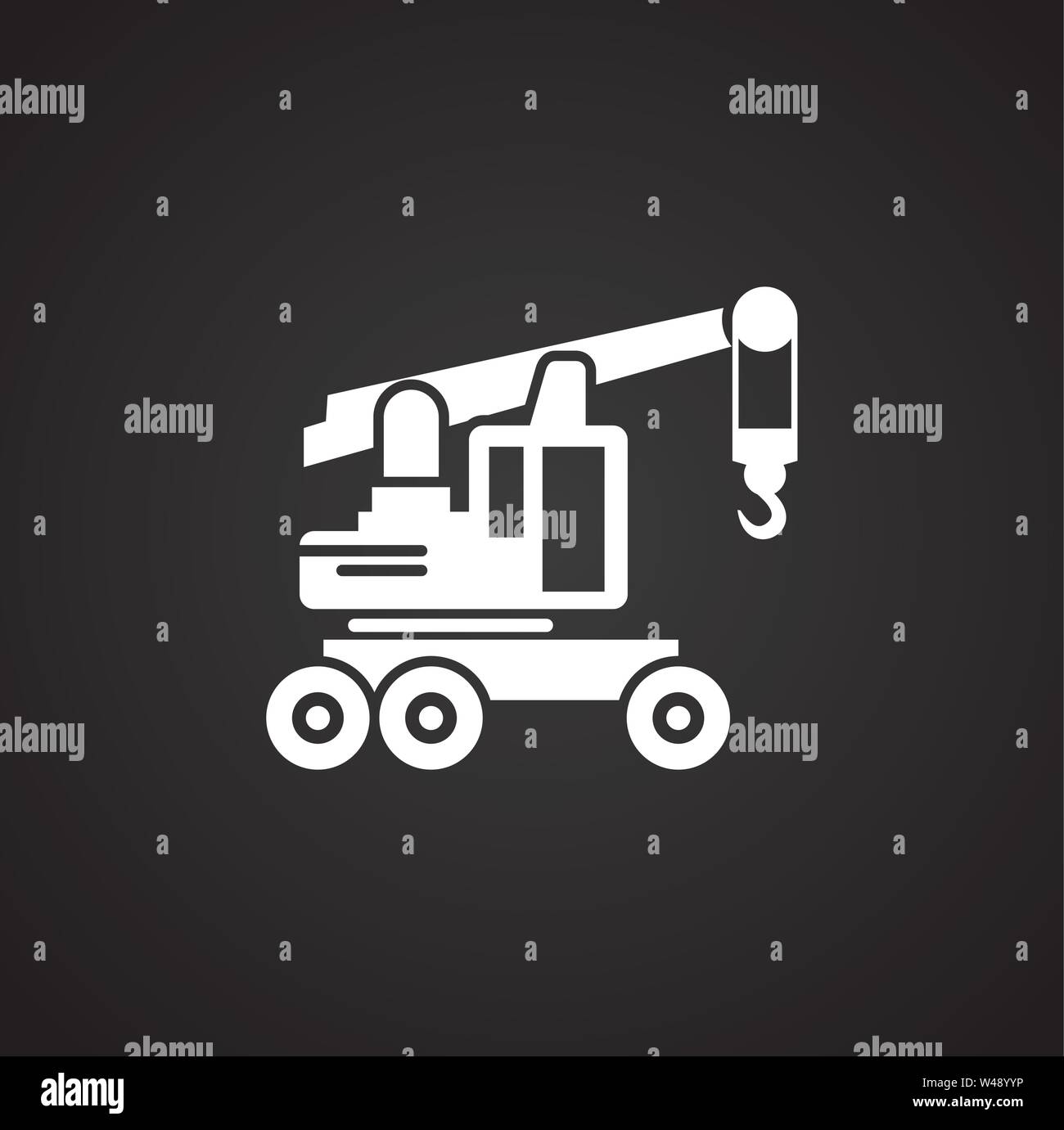 Heavy vehicle related icon on background for graphic and web design ...
