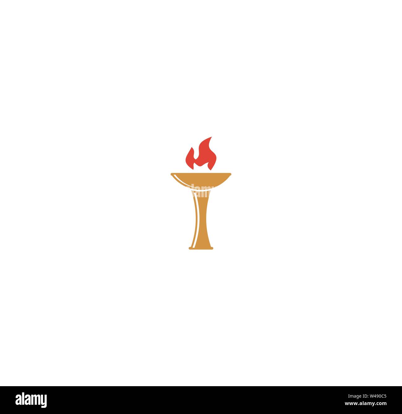 Torch icon on background for graphic and web design. Simple ...