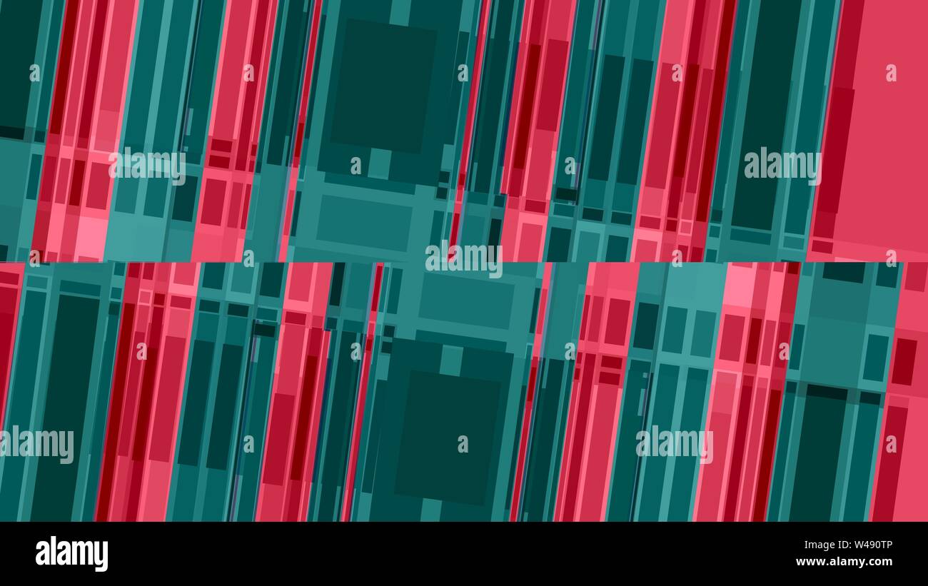 modern sci-fi architecture illustration. moderate red, teal green and ...