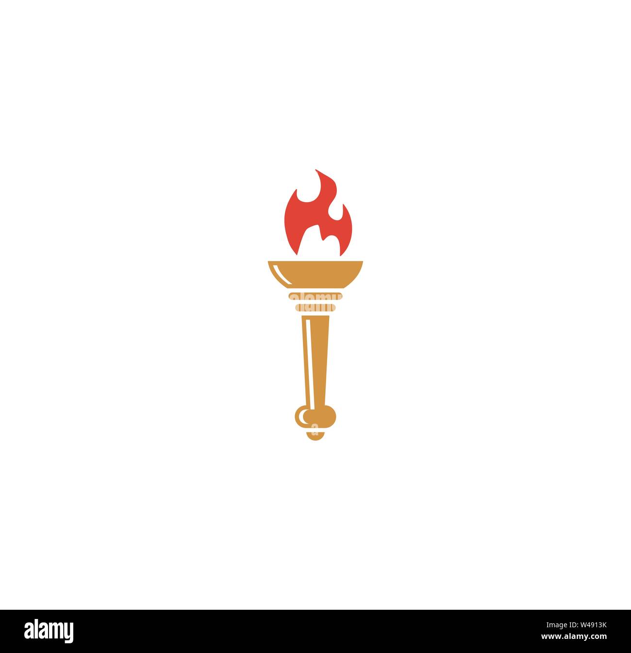 Torch icon on background for graphic and web design. Simple ...