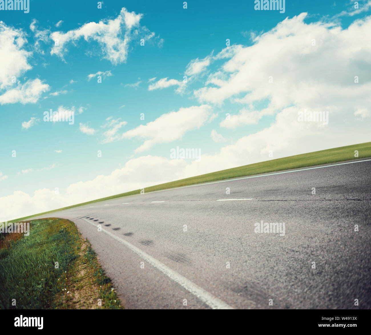 Clear highway road Stock Photo - Alamy