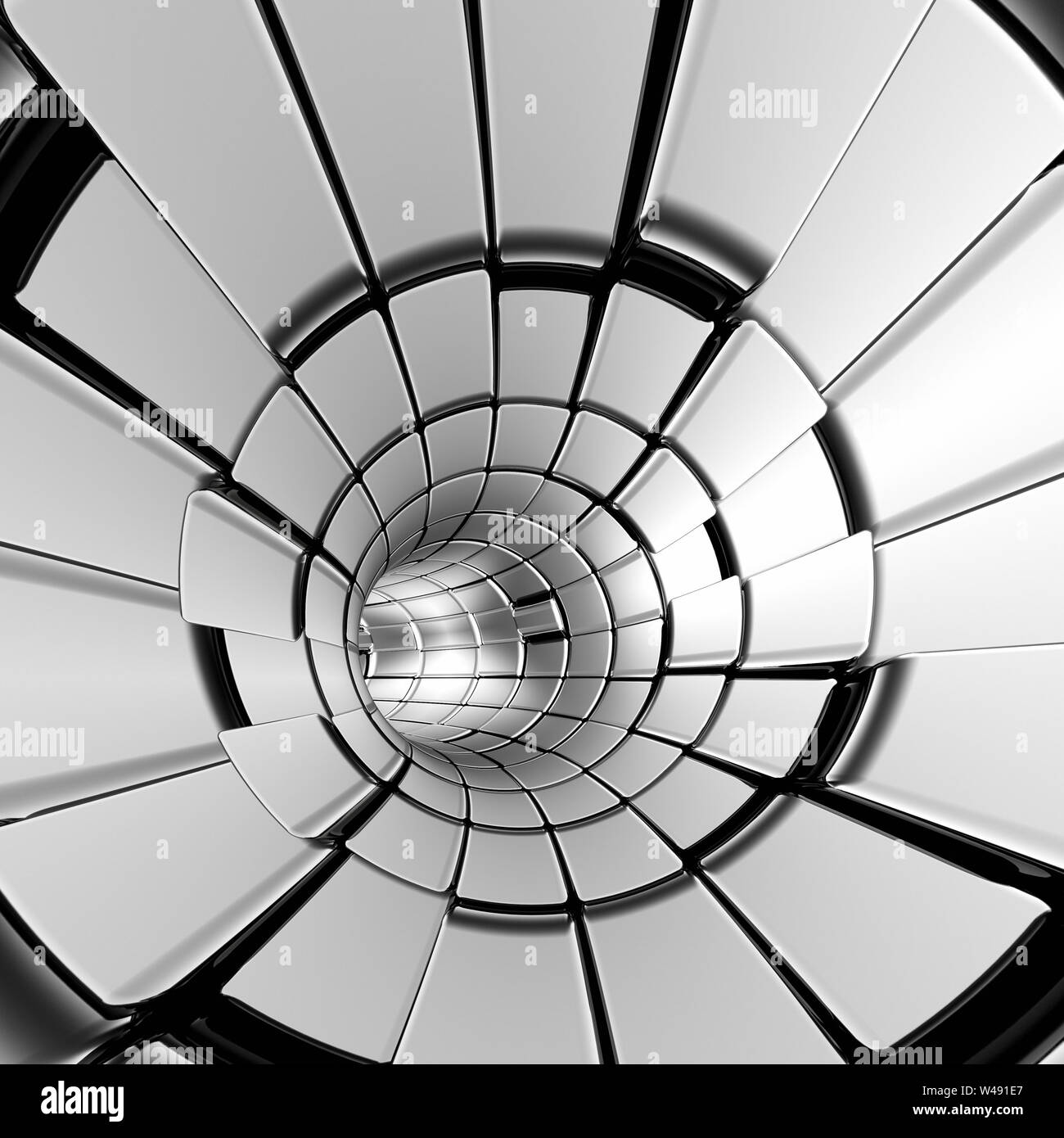 Silver abstract tunnel shapes futuristic Stock Photo - Alamy Silver abstract tunnel shapes futuristic Stock Photo - Alamy