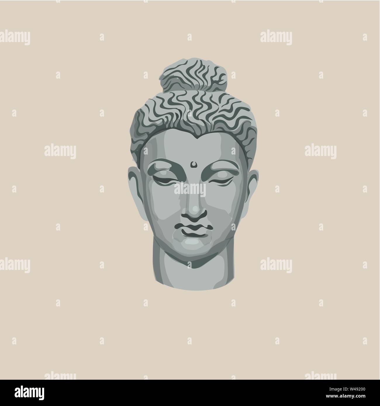 Buddha Head Illustration