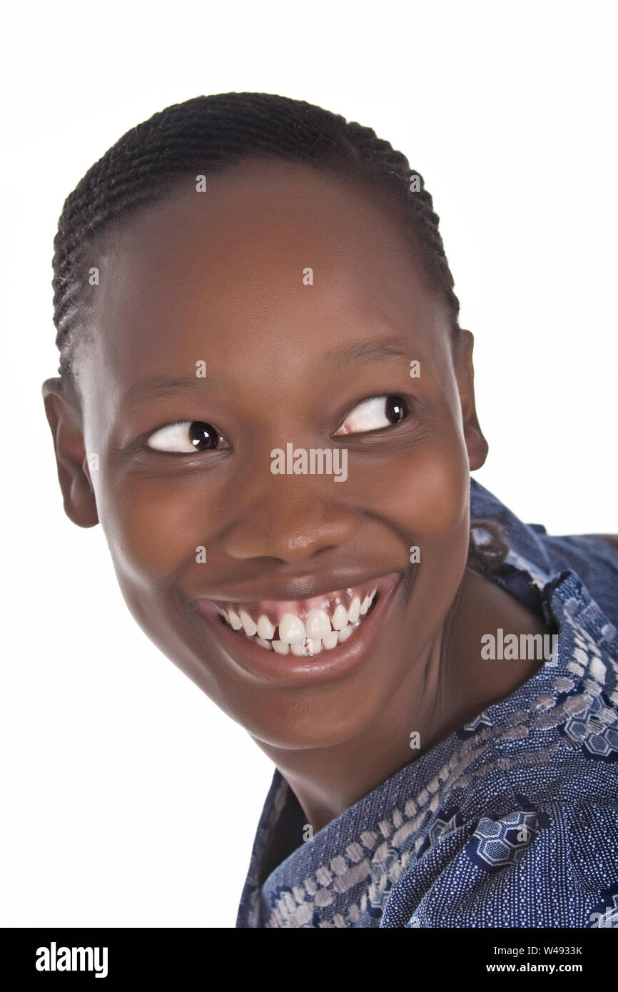 Young African woman traditional Botswana dress, dreadlocks hairstyle ...