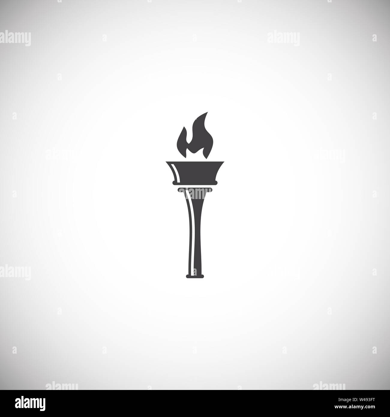 Torch icon on background for graphic and web design. Simple ...