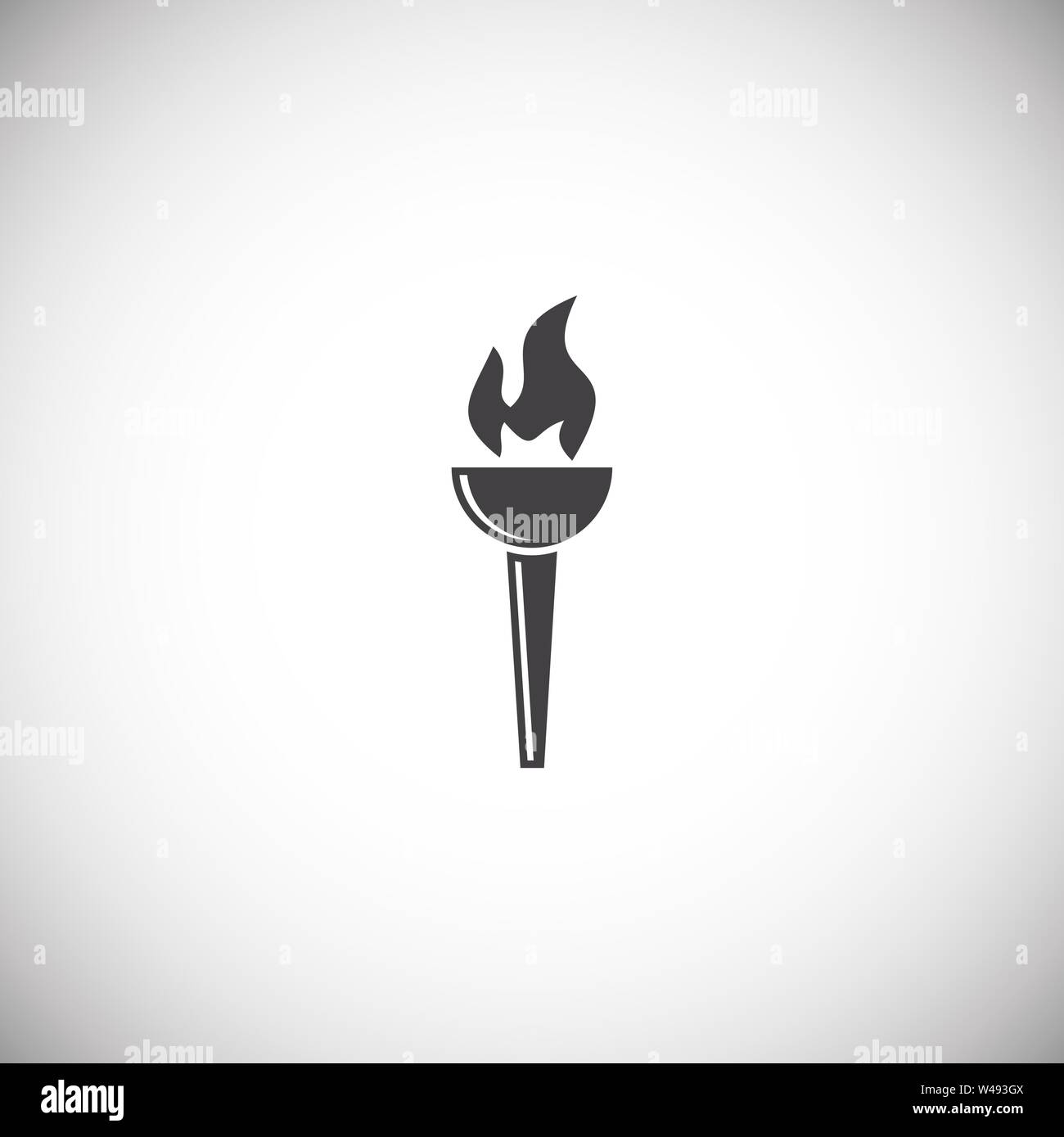 Torch icon on background for graphic and web design. Simple ...