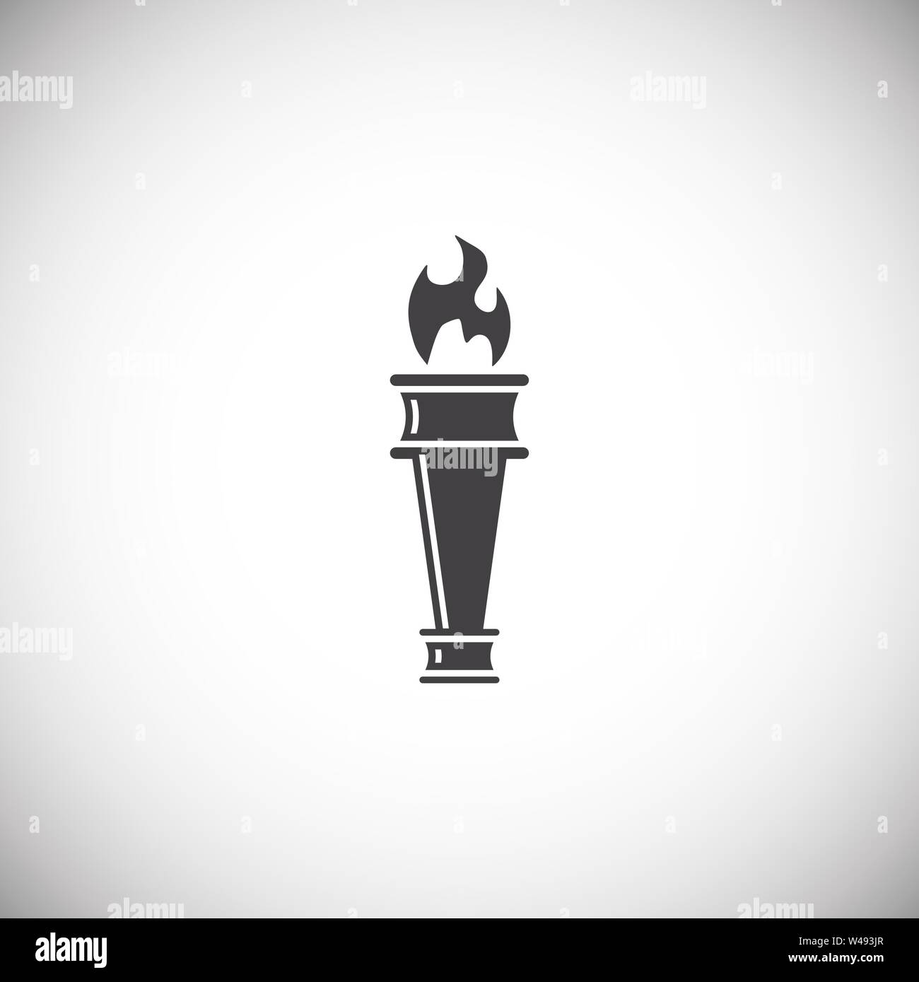 Torch icon on background for graphic and web design. Simple ...