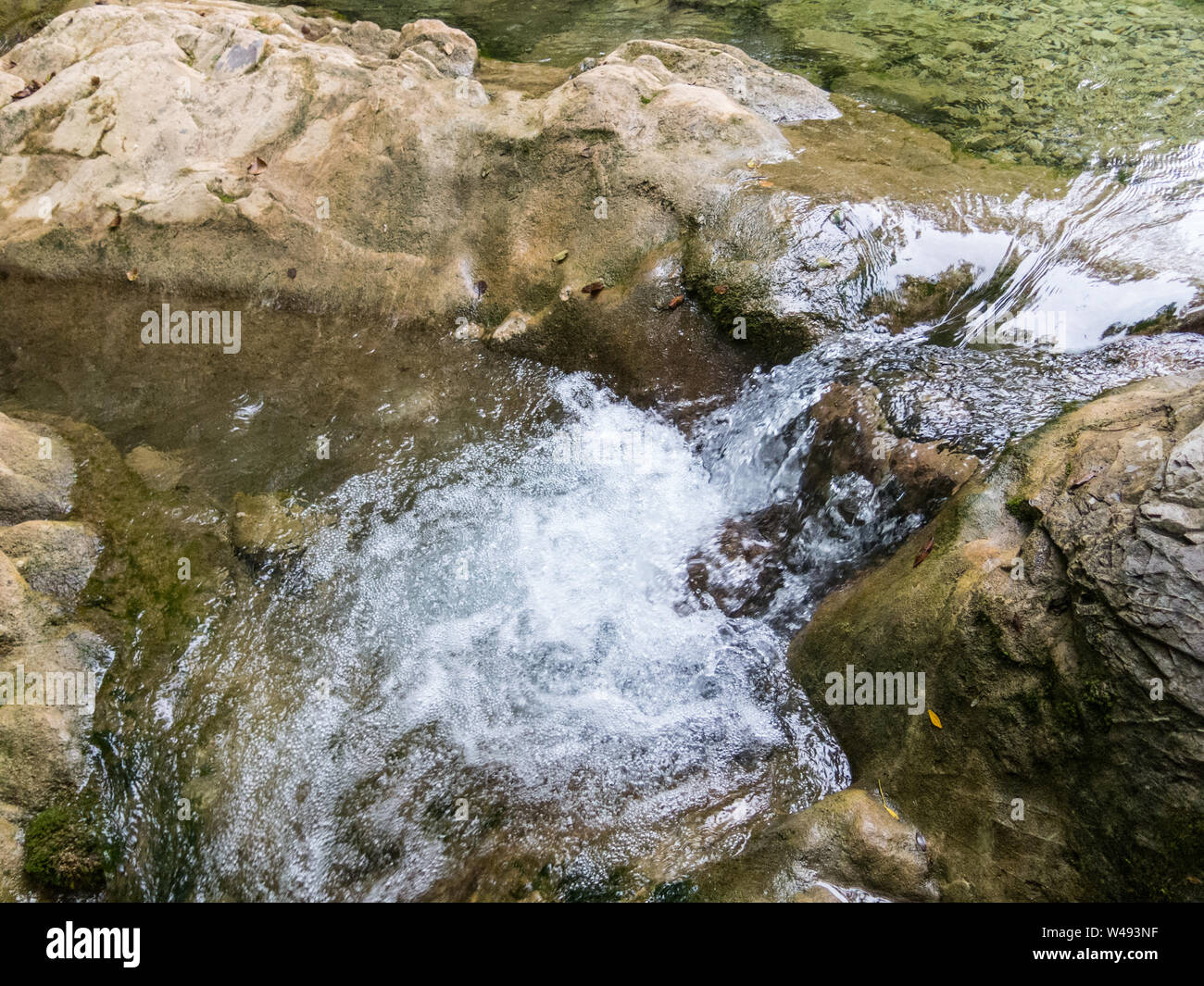 Throat of the Muga river. Stream of the Muga river, in the throat of ...