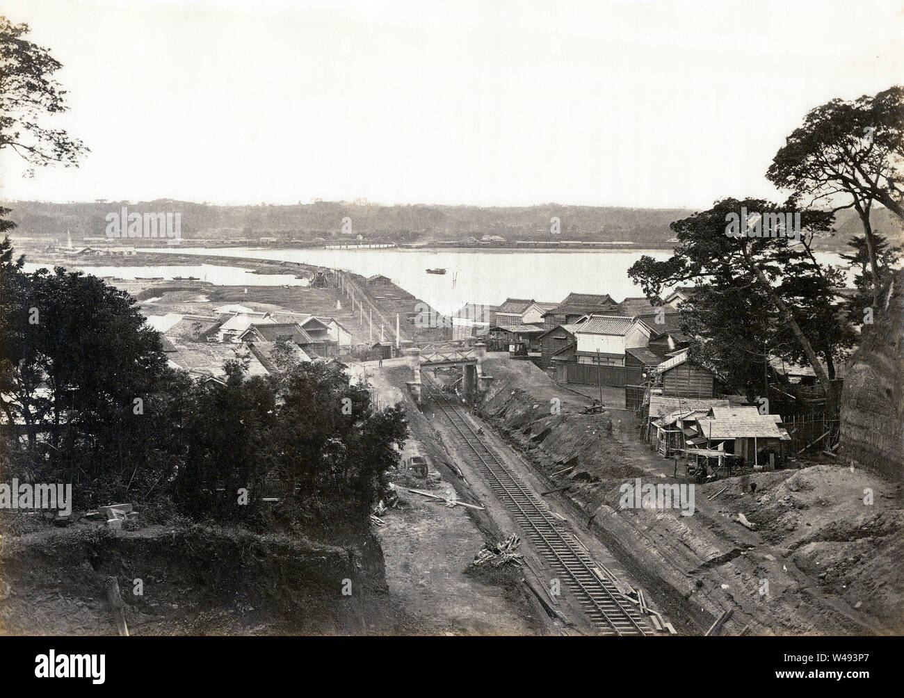 [ 1870s Japan - First Railway Construction in Japan ] — Japan's first ...