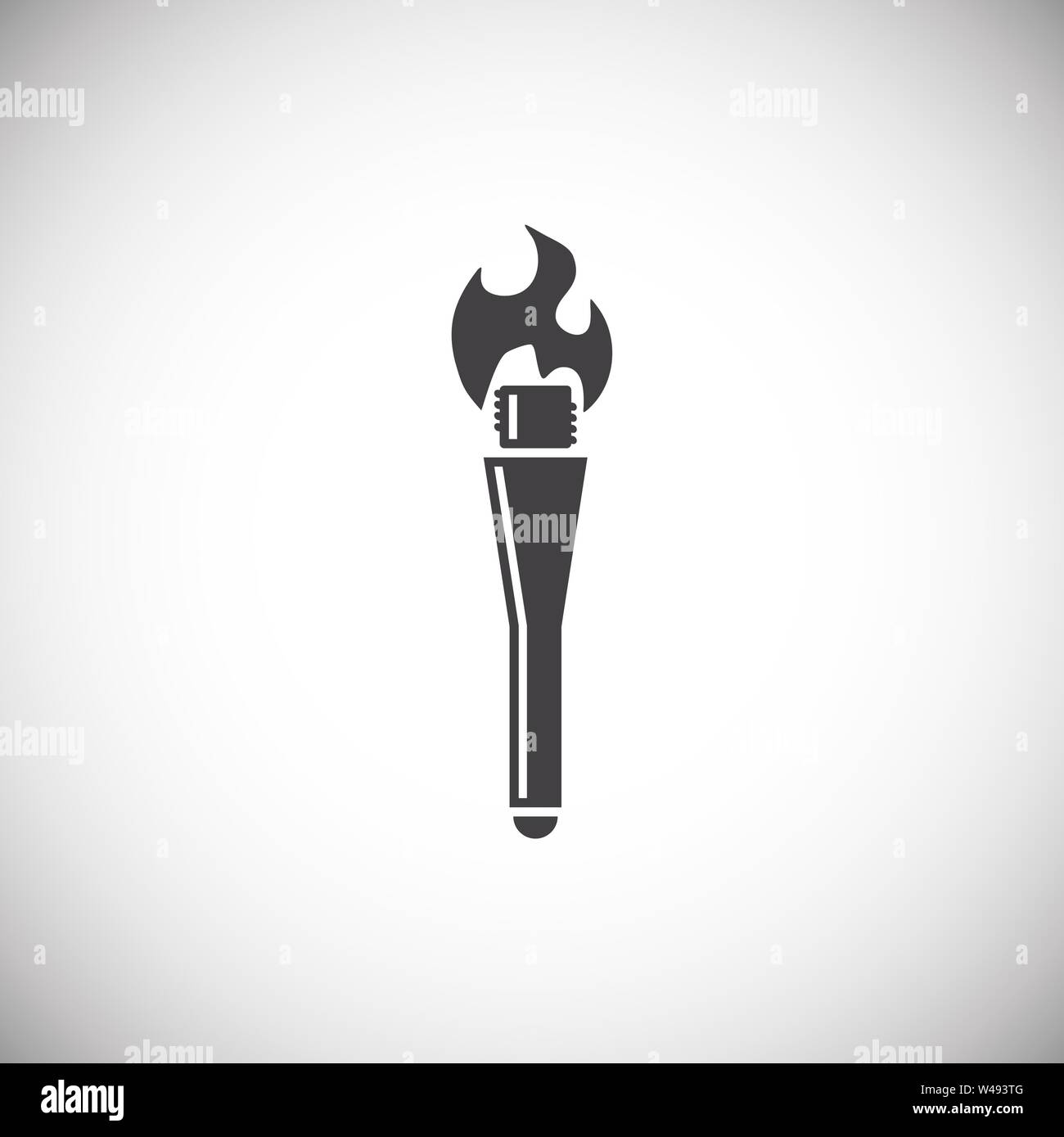 Torch icon on background for graphic and web design. Simple ...
