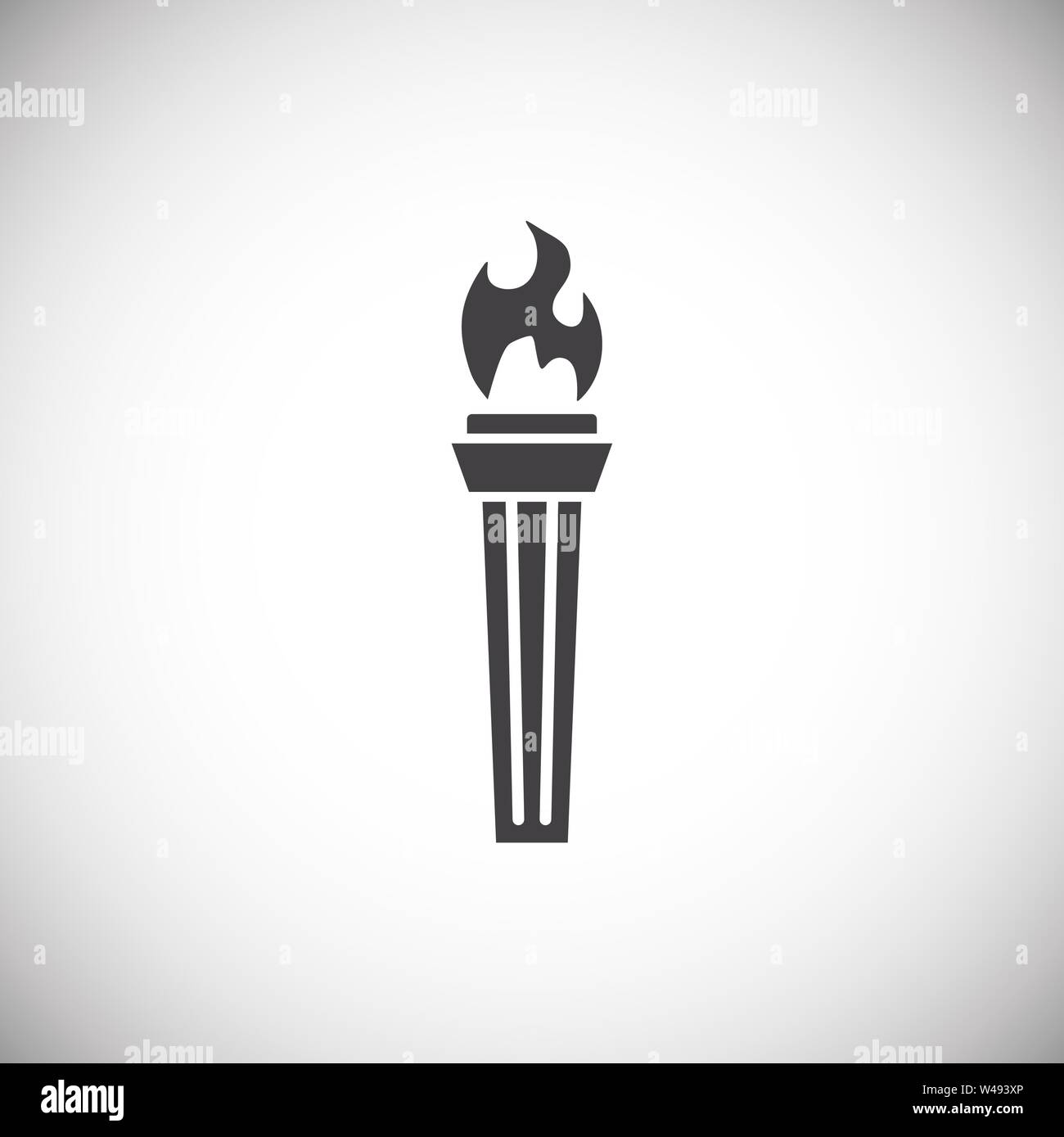 Torch icon on background for graphic and web design. Simple ...