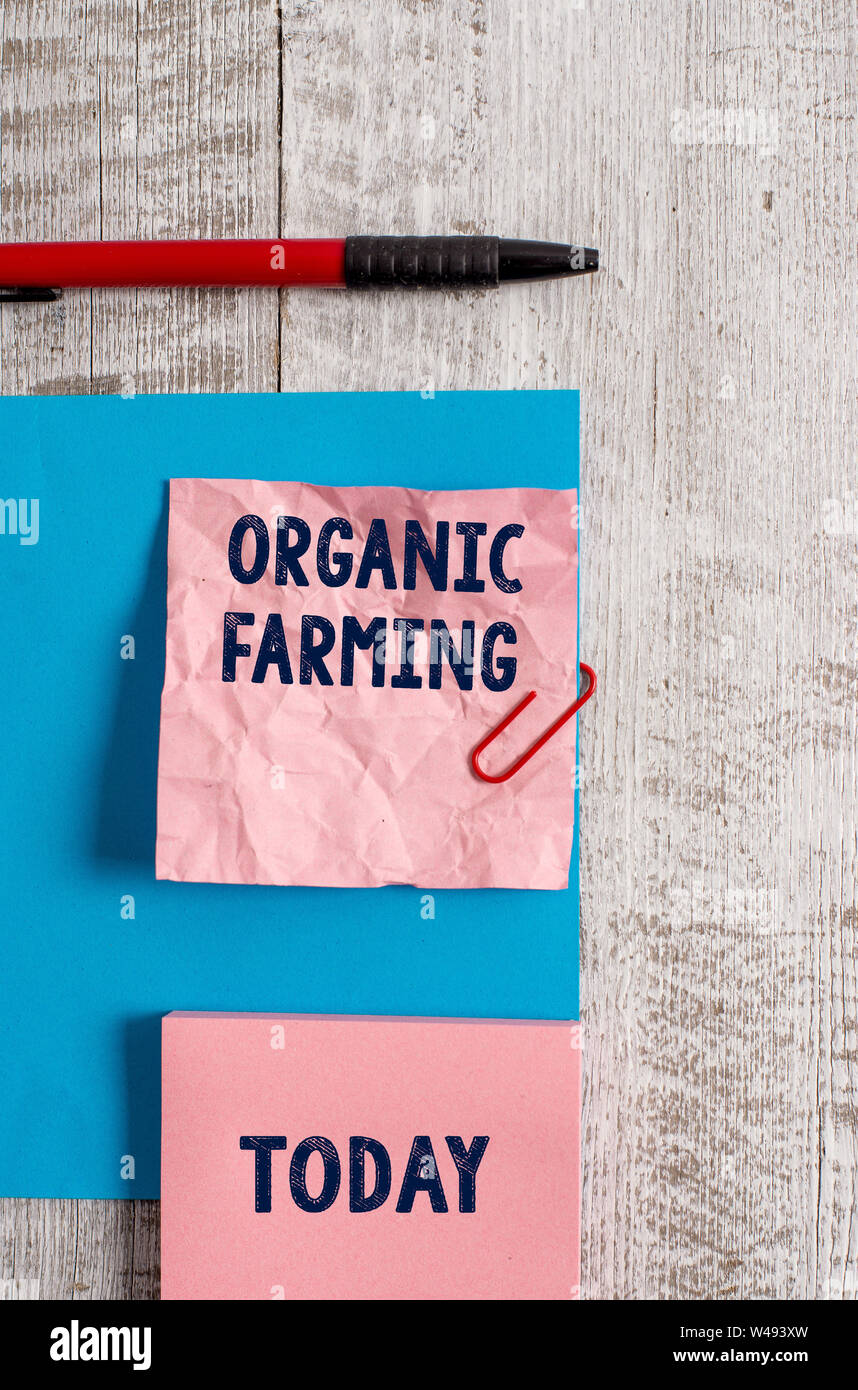 Word writing text Organic Farming. Business photo showcasing an ...