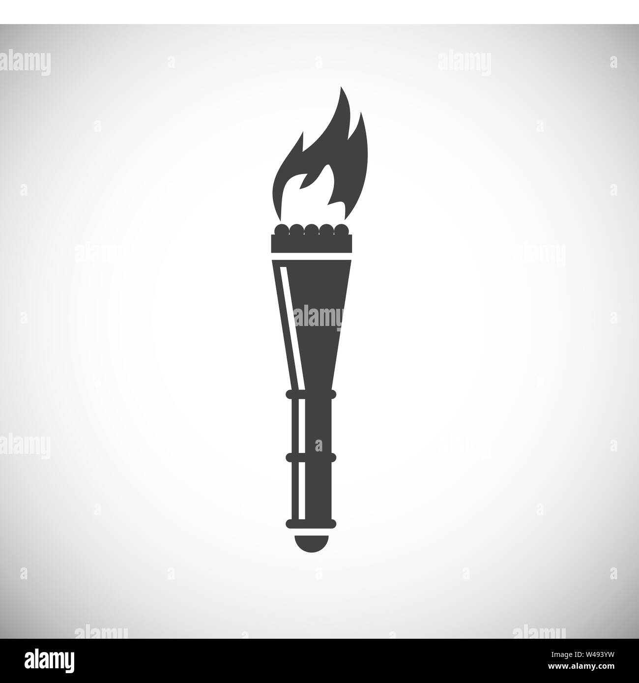 Torch icon on background for graphic and web design. Simple ...