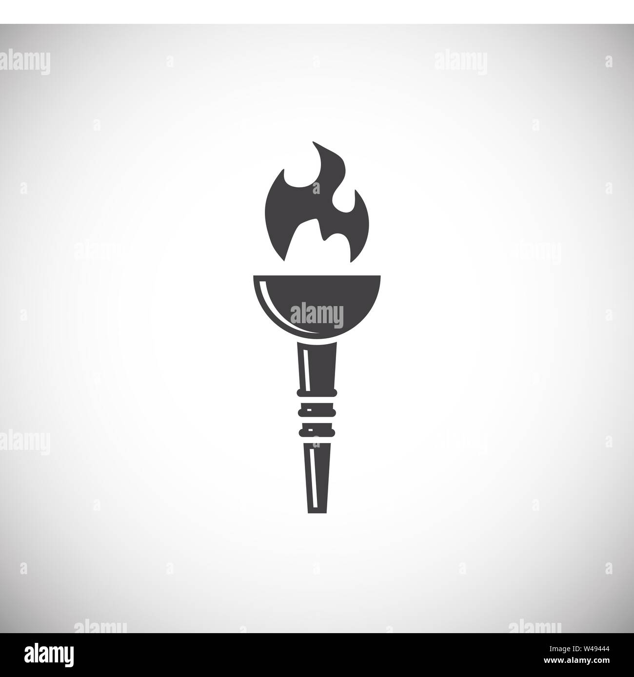 Torch icon on background for graphic and web design. Simple ...