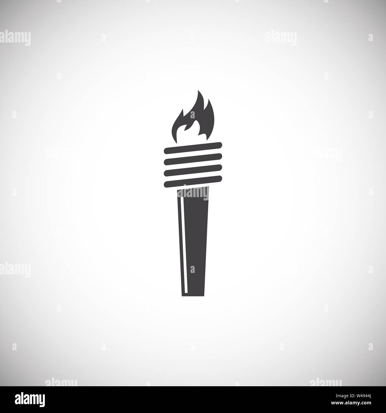 Torch icon on background for graphic and web design. Simple ...