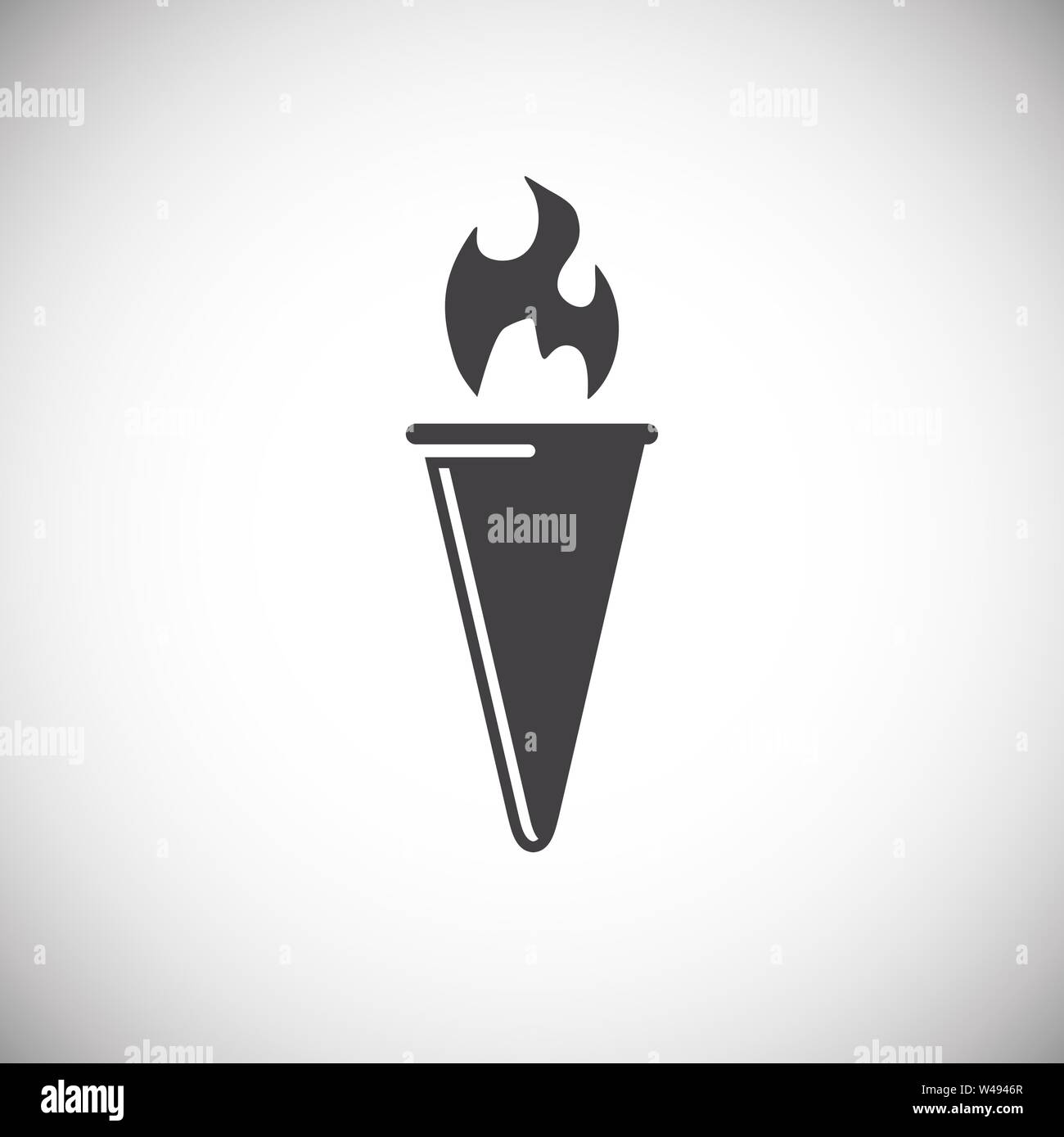 Torch icon on background for graphic and web design. Simple ...