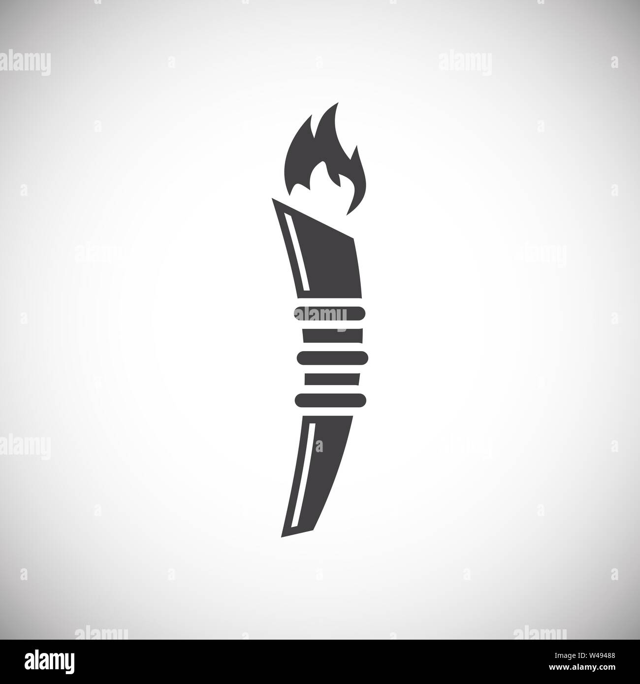 Torch icon on background for graphic and web design. Simple ...