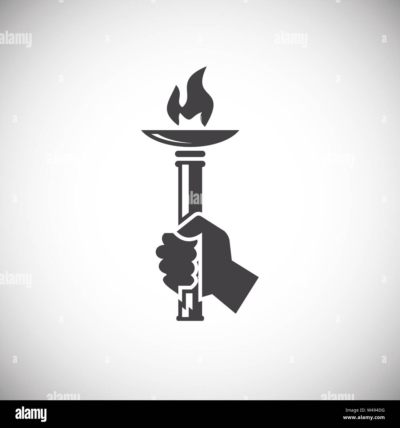 Torch icon on background for graphic and web design. Simple ...