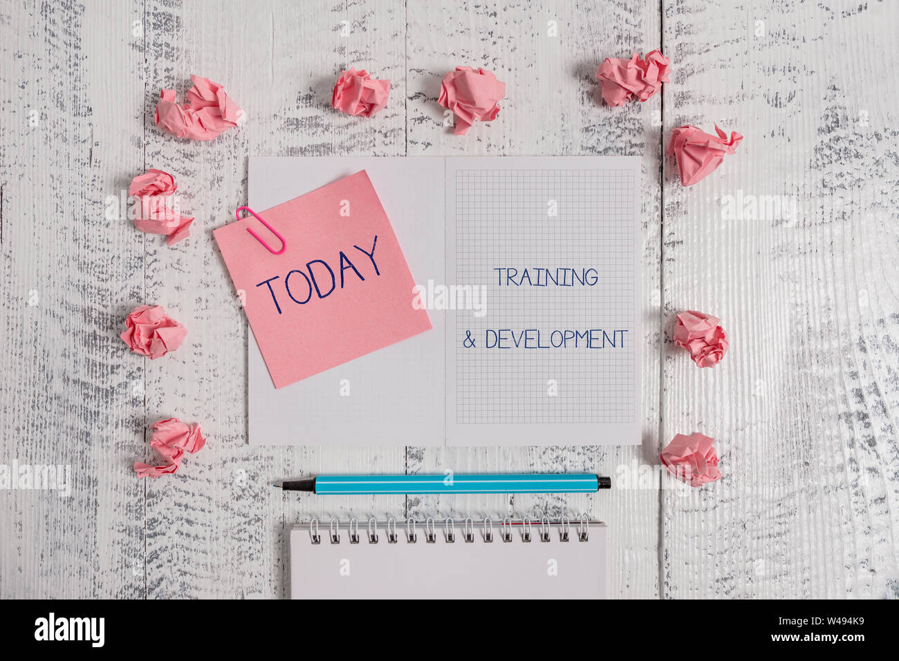 Text sign showing Training And Development. Business photo text learn ...