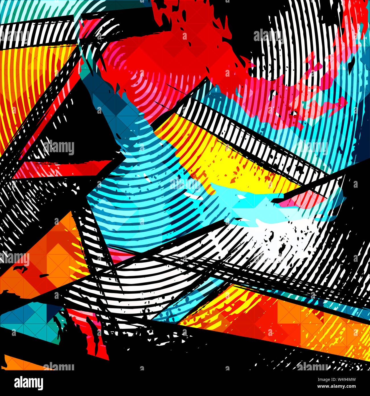 abstract color pattern in graffiti style quality vector illustration ...