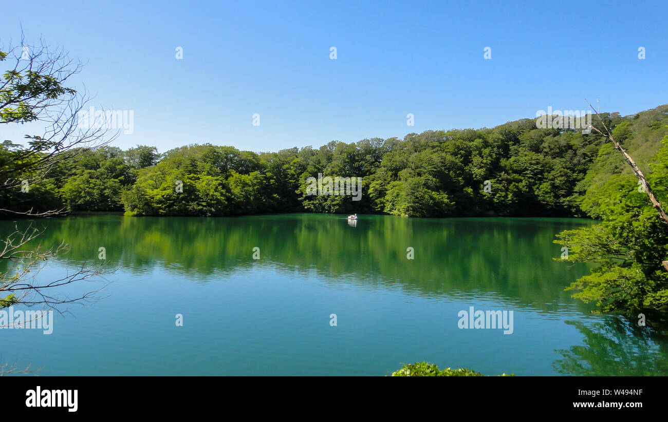 Juniko Twelve Lakes in the Shirakami-Sanchi mountainous area. A UNESCO ...